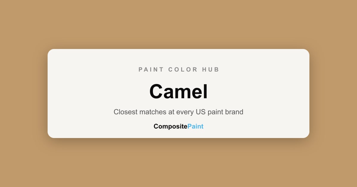 Camel Paint Colors — 160 Shades From 15 US Brands | CompositePaint