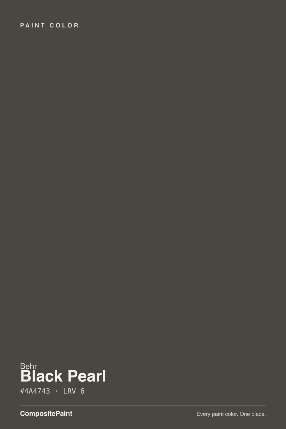 Behr Black Pearl Swatch (T16-01) — Hex, LRV & Cross-Brand Matches ...